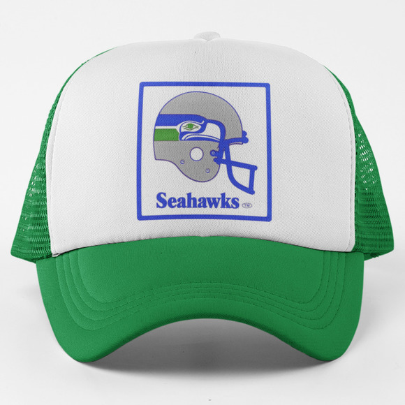 Accessories | New Seattle Seahawk Retro Helmet Square Trucker Mesh ...